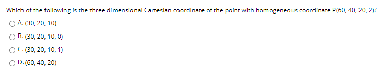 Solved Which of the following is the three dimensional | Chegg.com