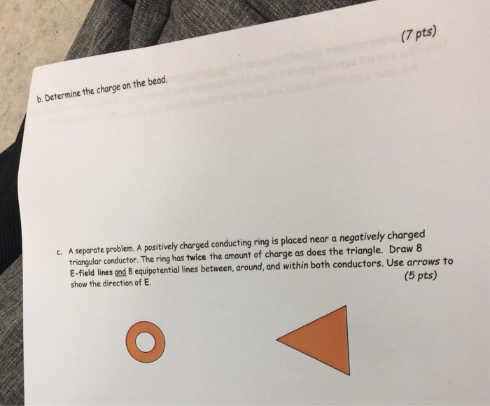 Solved Q5. A positively charged, pure silver bead (black | Chegg.com