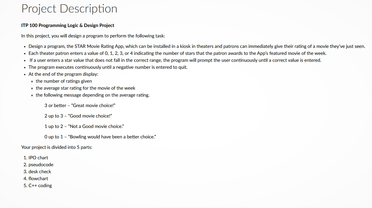 Solved I just need the C++ code following the criteria | Chegg.com