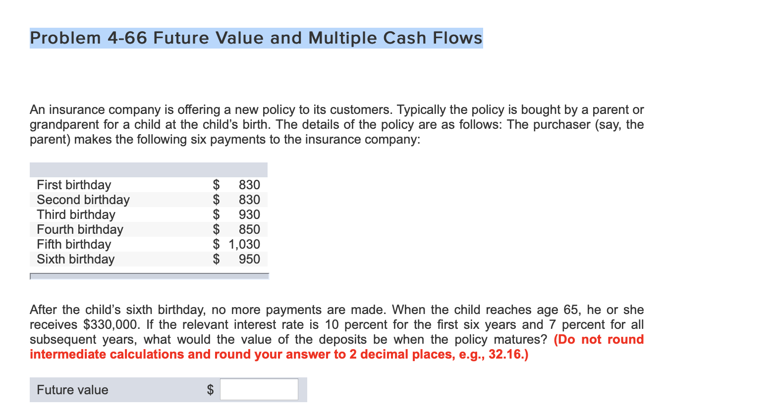 Solved Problem 4 12 Present Value And Multiple Cash Flows