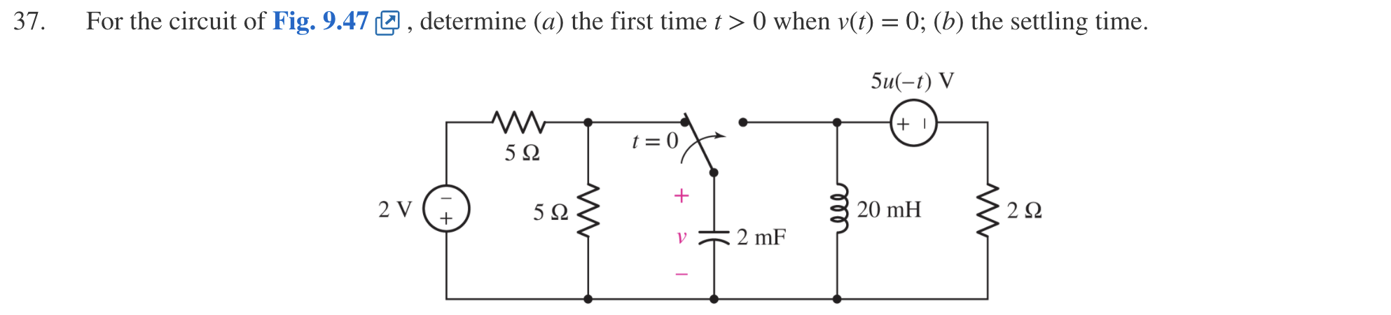 Solved 37. For the circuit of Fig. 9.47 @ , determine (a) | Chegg.com
