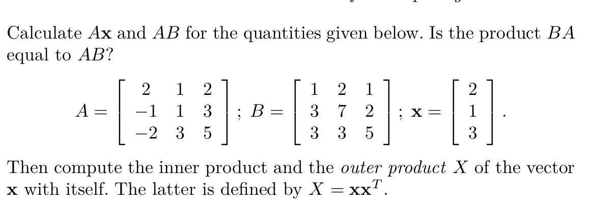 Solved Calculate Ax and AB for the quantities given below. | Chegg.com