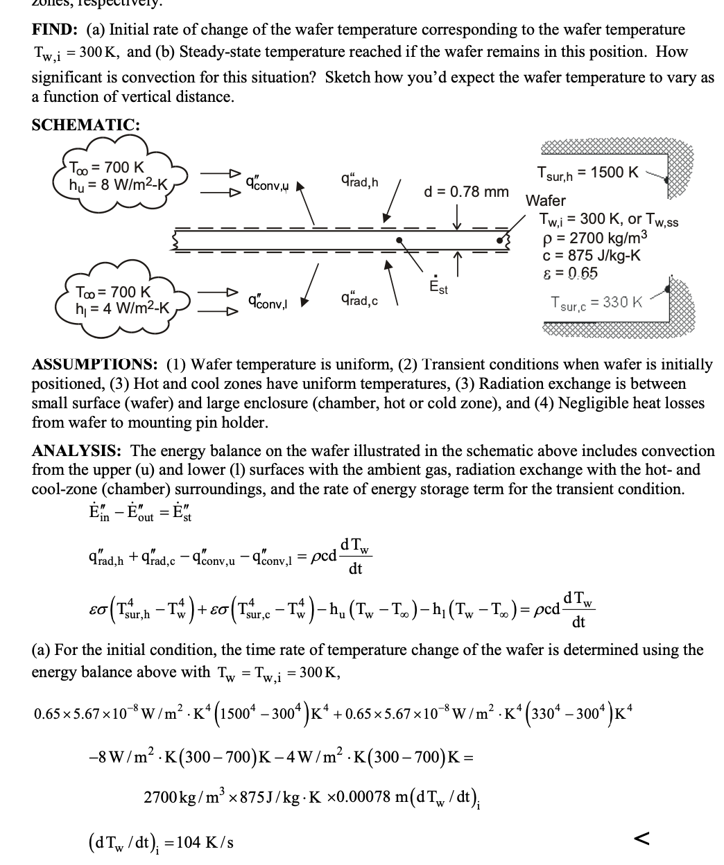 Solved (b) Determine the steady-state temperature reached by | Chegg.com