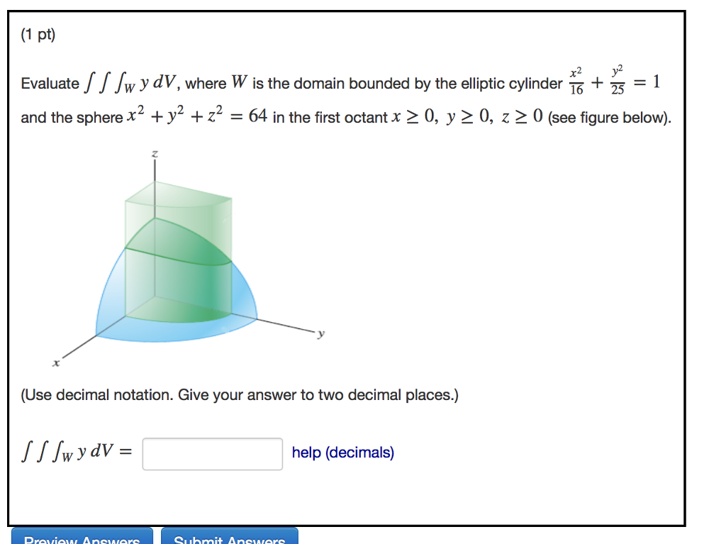 Solved valuate ∫∫∫y dV, where W is the domain bounded by the | Chegg.com