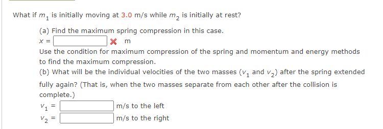 Solved A Two-Body Collision with a Spring A block of mass | Chegg.com