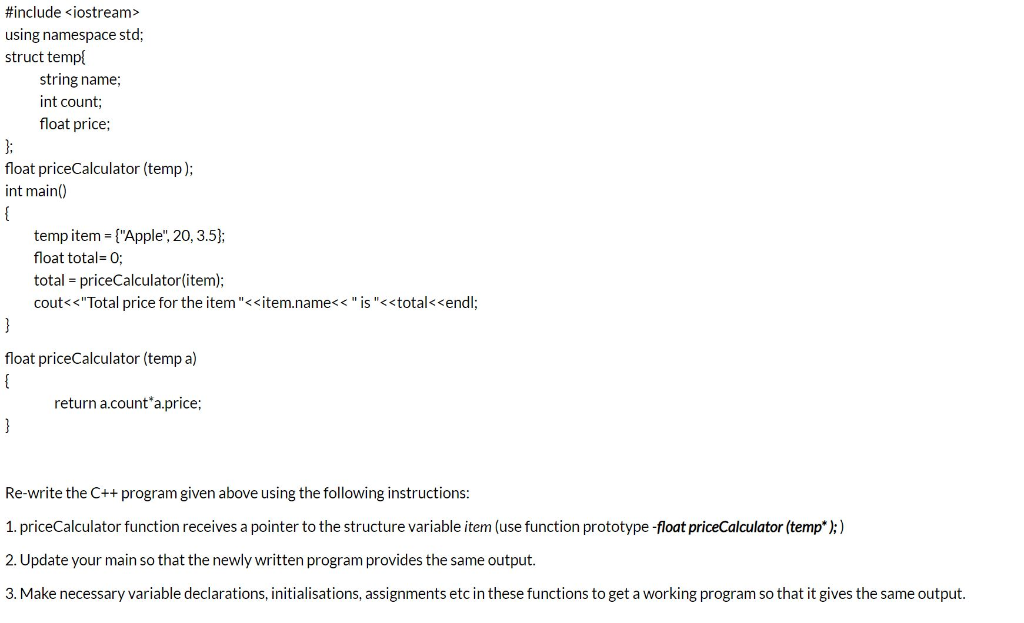Solved Include Using Namespace Std Struct Temp String