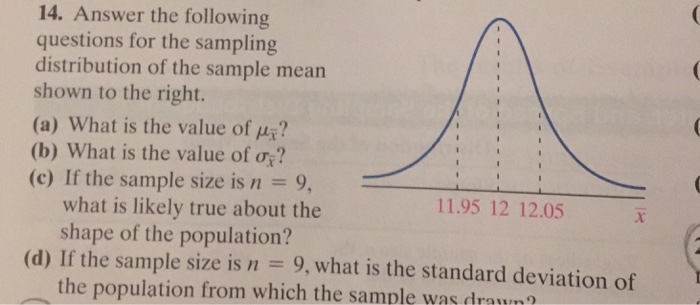Solved 14. Answer the following questions for the sampling | Chegg.com