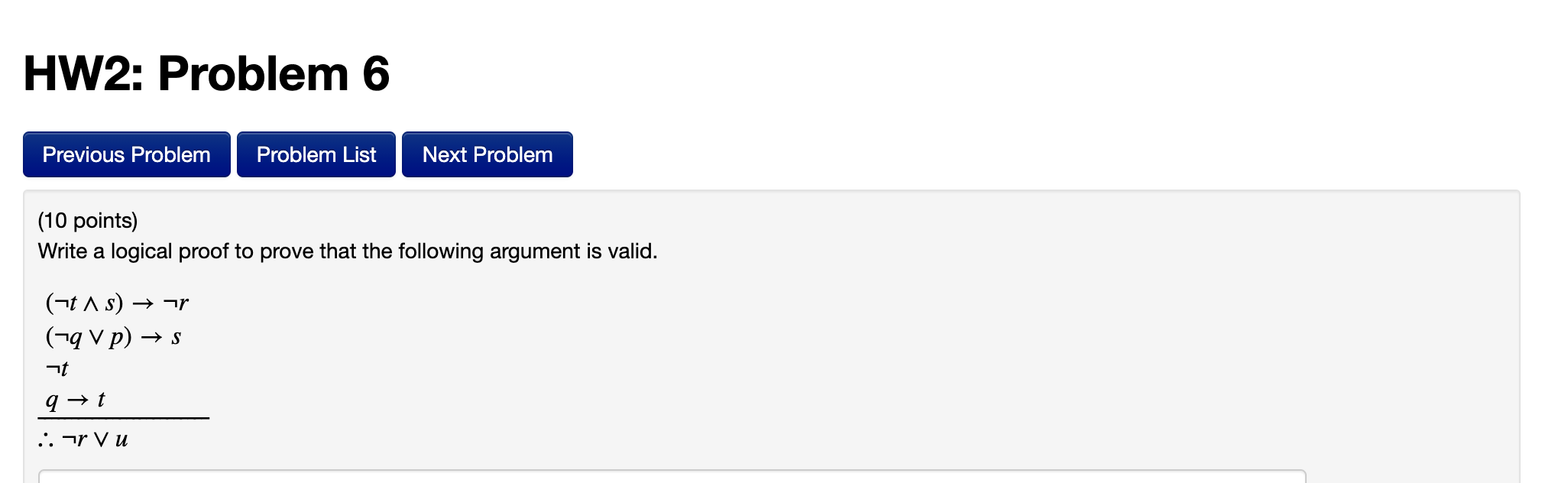 Solved HW2: Problem 6 Previous Problem Problem List Next | Chegg.com