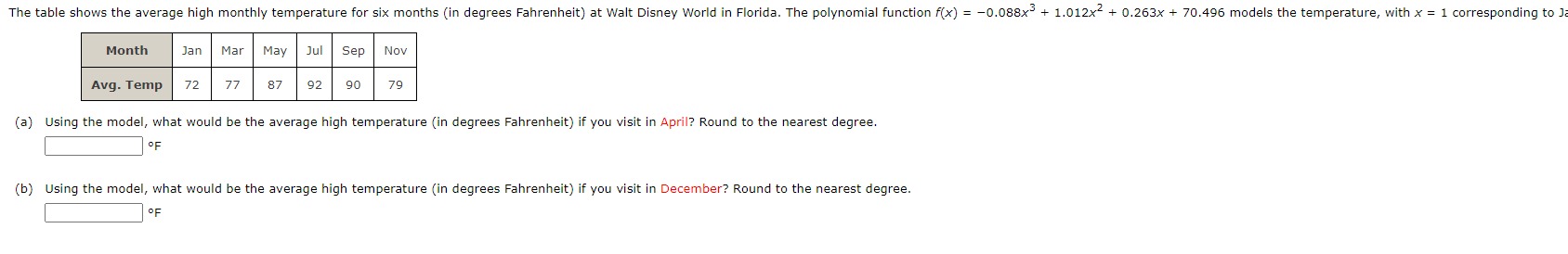 Solved (a) Using the model, what would be the average high | Chegg.com
