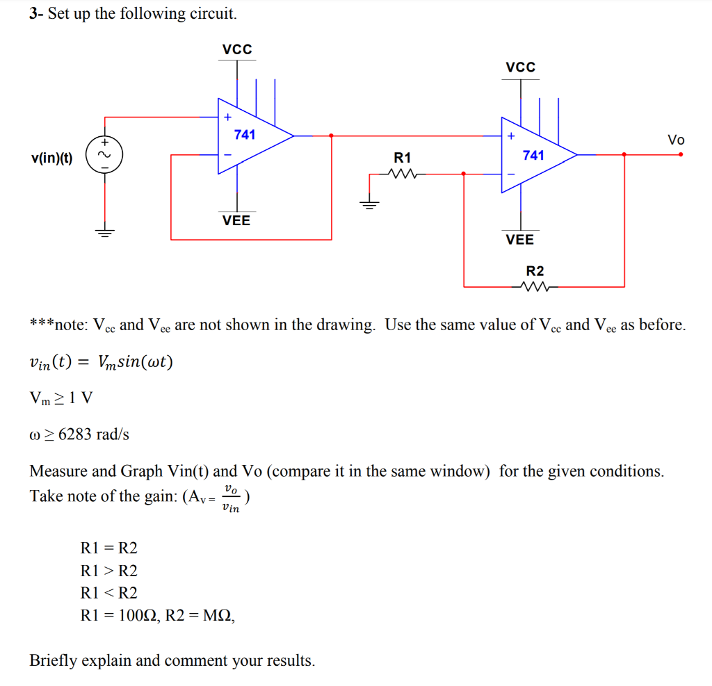 Solved Show A Multisim Simulation Of The Circuit Below Vcc
