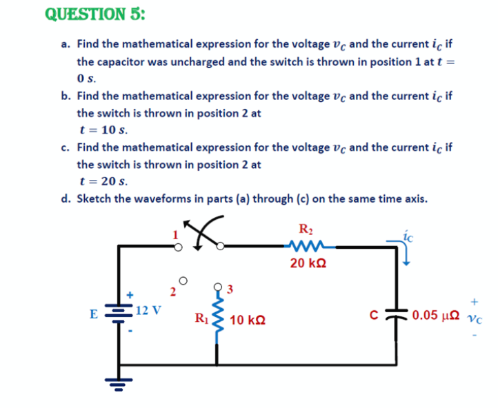 Solved QUESTION 5: a. Find the mathematical expression for | Chegg.com
