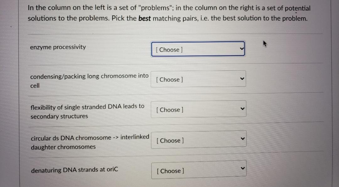 Solved In the column on the left is a set of "problems"; in | Chegg.com