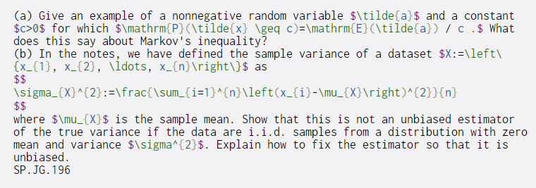 Solved (a) Give an example of a nonnegative random variable | Chegg.com