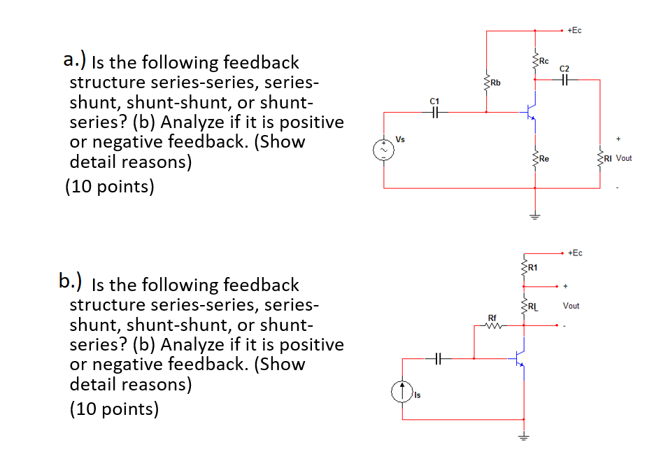 Solved +Ec a.) Is the following feedback structure | Chegg.com