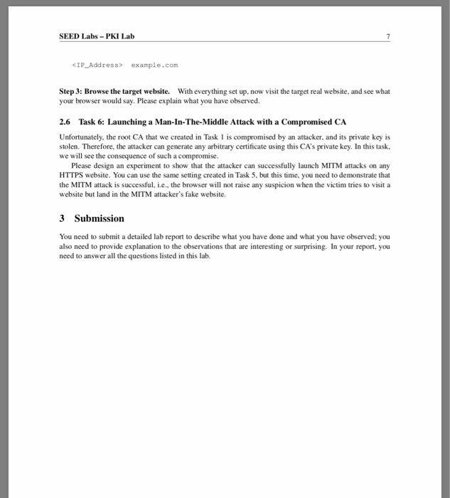 SEED Labs PKI Lab 1 of 7 Public-Key Infrastructure | Chegg.com