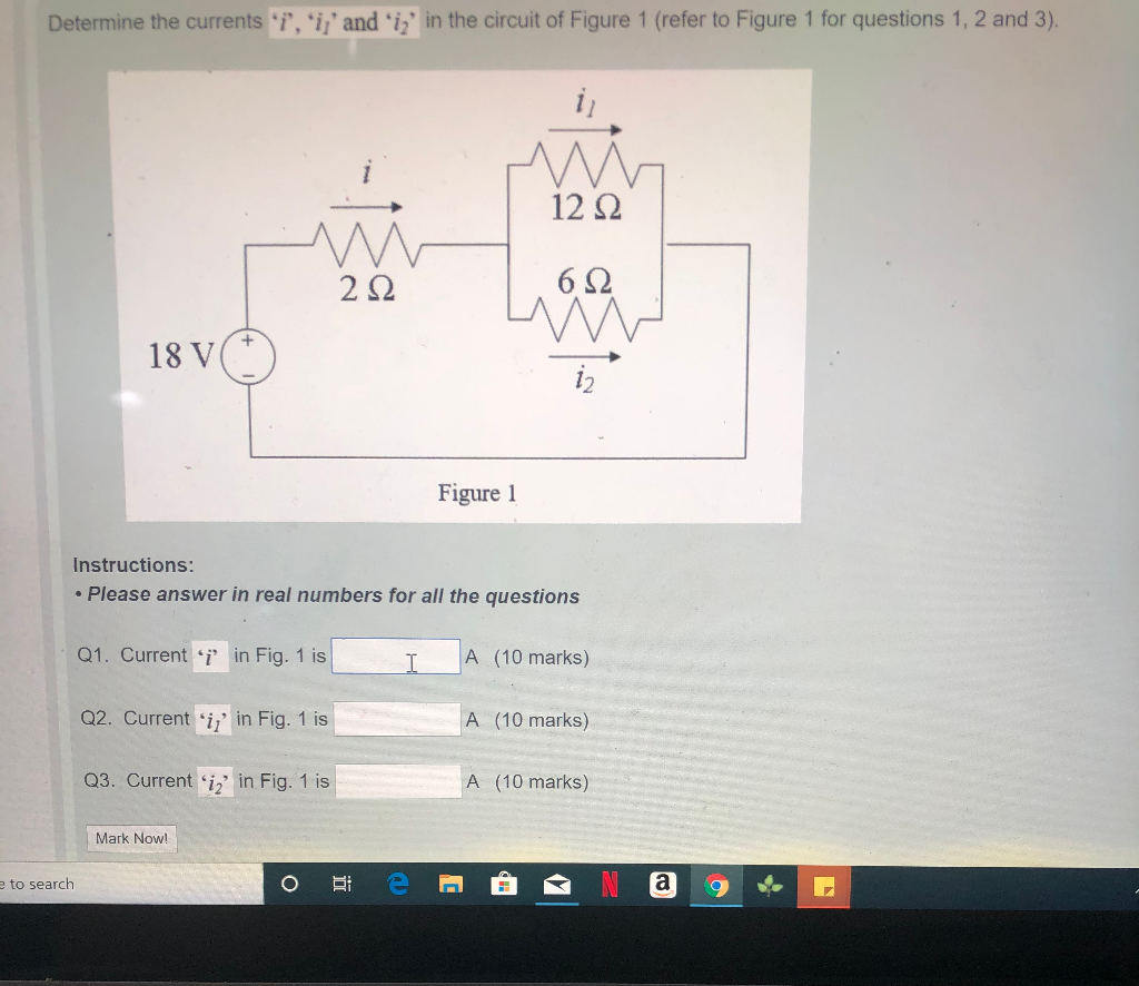 Solved Determine the currents 'T', 'i,' and 'i' in the | Chegg.com