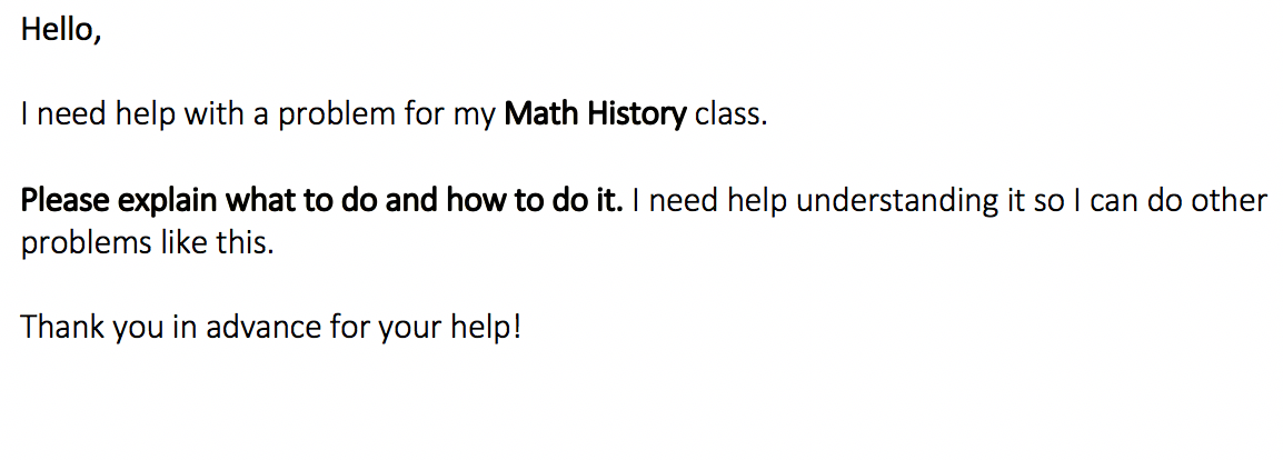 Solved Hello, I need help with a problem for my Math History | Chegg.com
