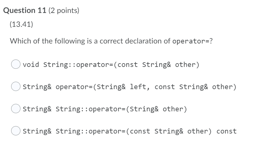 Solved Question 50 (2 points) (13.16) Which of the following | Chegg.com