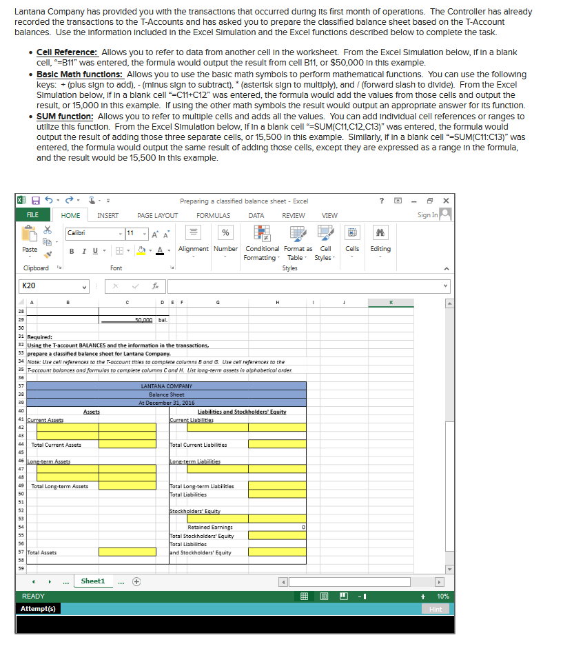 Solved Lantana Company has provided you with the | Chegg.com