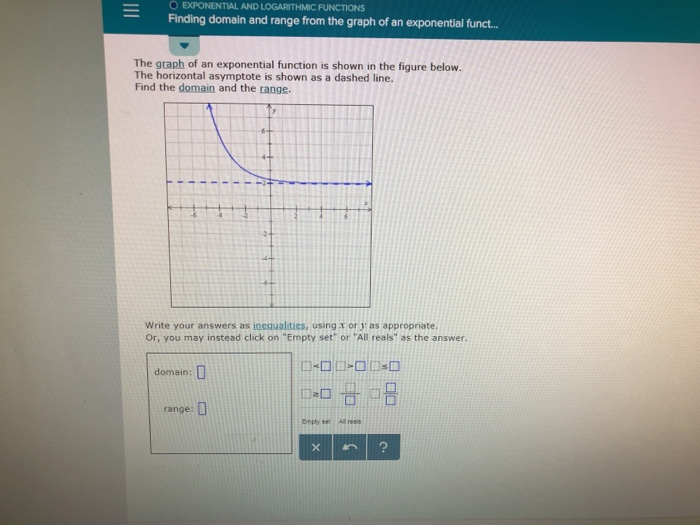 Solved O EXPONENTIAL AND LOGARITHMIC FUNCTIONS -Finding | Chegg.com