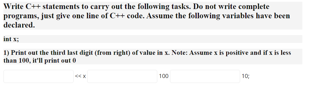 Solved Write C Statements To Carry Out The Following 