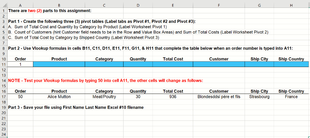 Solved There are two (2) parts to this assignment: 1 3 Part | Chegg.com