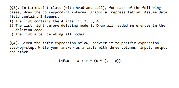 Solved [23]. In Linkedlist class (with head and tail), for | Chegg.com