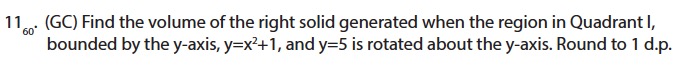 Solved 1160∘(GC) Find the volume of the right solid | Chegg.com