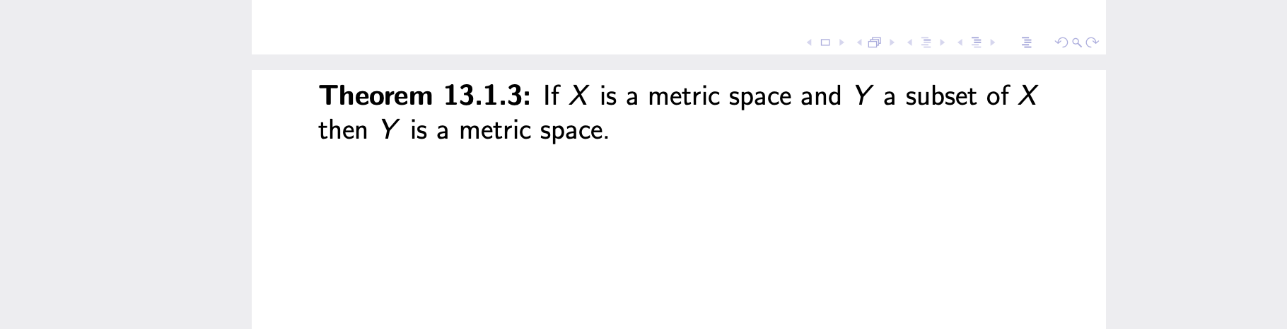 Solved Theorem 13.1.3: If x ﻿is a metric space and Y ﻿a | Chegg.com