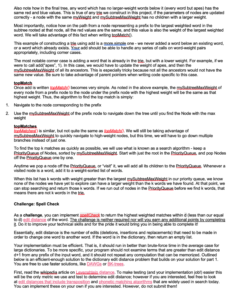 Programming Project: Autocomplete Overview In this | Chegg.com