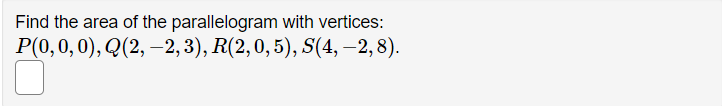 Solved Find the volume of the parallelopiped with adjacent | Chegg.com