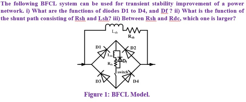 Solved The following BFCL system can be used for transient | Chegg.com