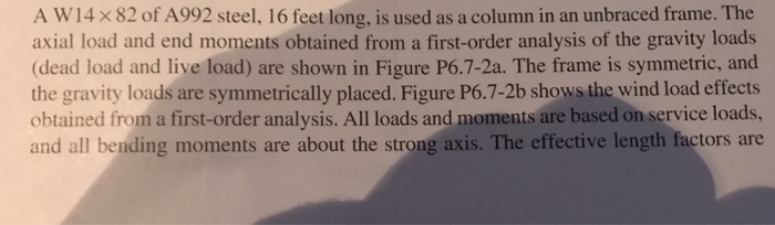 Solved A W14x82 of A992 steel, 16 feet long, is used as a | Chegg.com