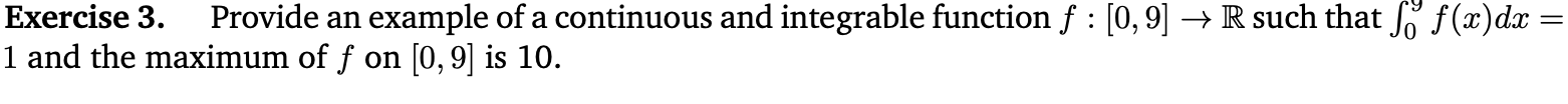 Solved Exercise 3. Provide an example of a continuous and | Chegg.com