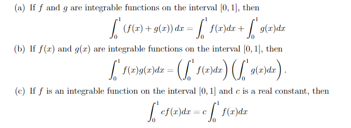 Solved (a) If f and g are integrable functions on the | Chegg.com