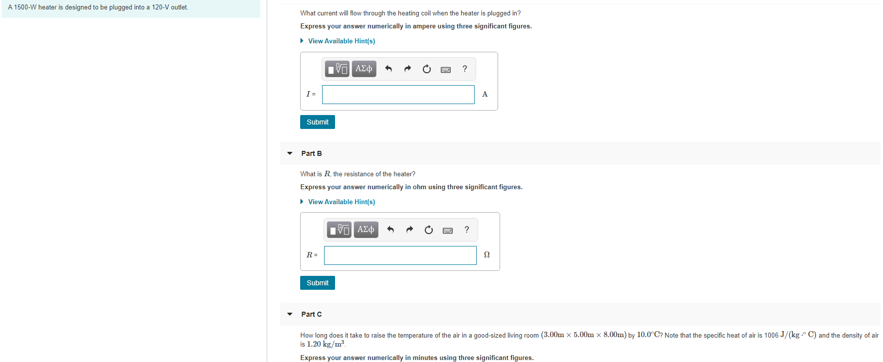 Solved A 1500-W heater is designed to be plugged into a | Chegg.com