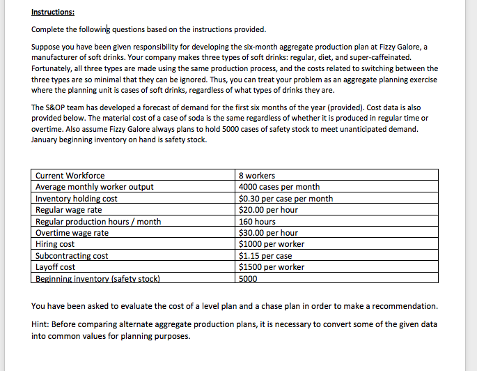 Solved Instructions: Complete the following questions based | Chegg.com