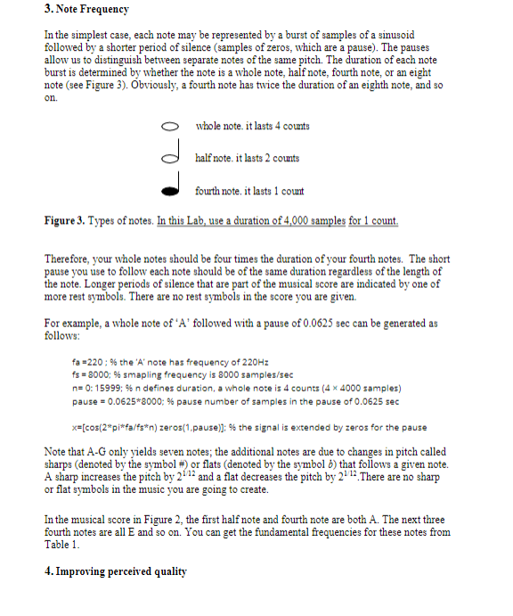 Solved Lab 1: Elementary Music Synthesis 1. Purpose: The | Chegg.com