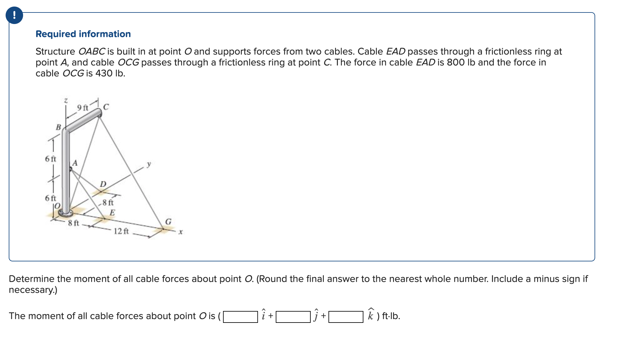 Solved Required information Structure OABC is built in at | Chegg.com