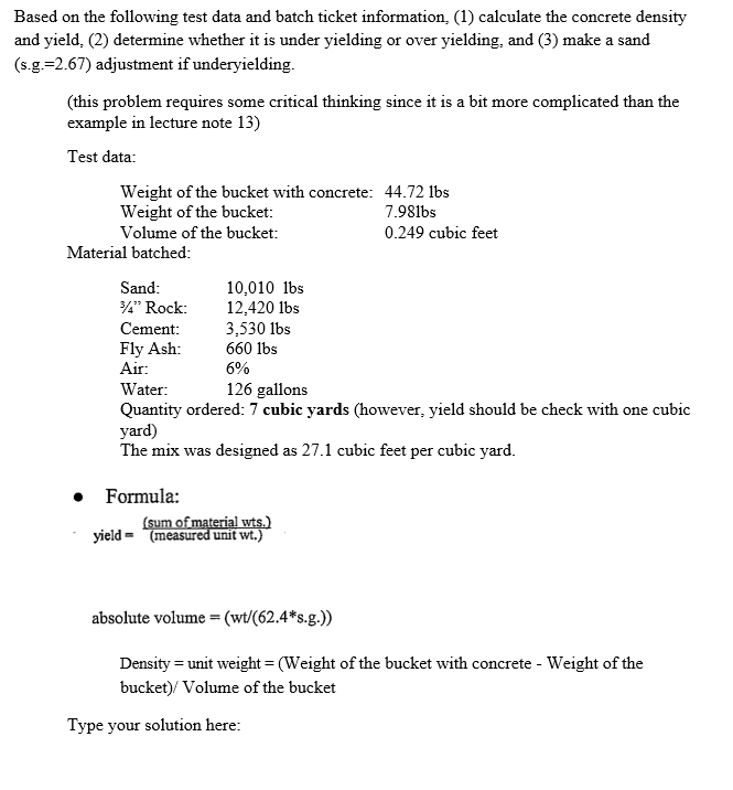 Solved Based on the following test data and batch ticket | Chegg.com