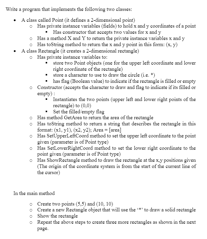 Solved Write a program that implements the following two | Chegg.com