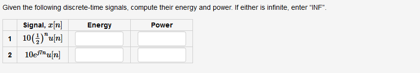 Solved Given the following discrete-time signals, compute | Chegg.com