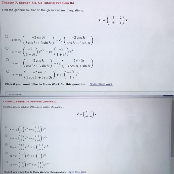 Solved Chapter 7, Section 7.6, Go Tutorial Problem 04 Find | Chegg.com