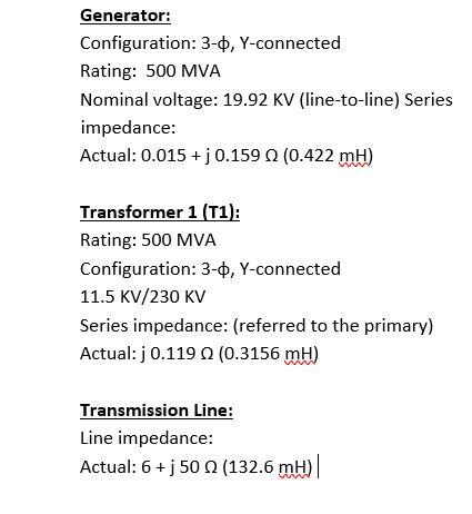 Solved Generator: Configuration: 3-0, Y-connected Rating: | Chegg.com