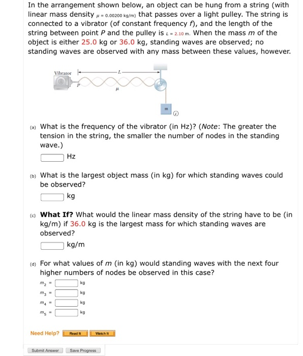 Solved In the arrangement shown below, an object can be hung | Chegg.com