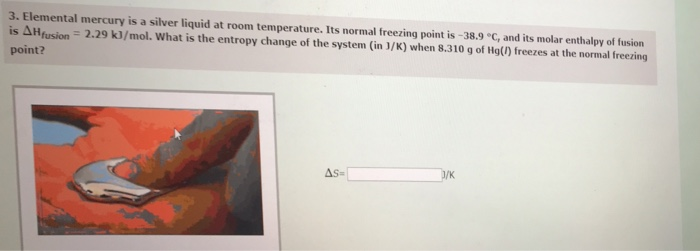 Solved 3. Elemental mercury is a silver liquid at room | Chegg.com