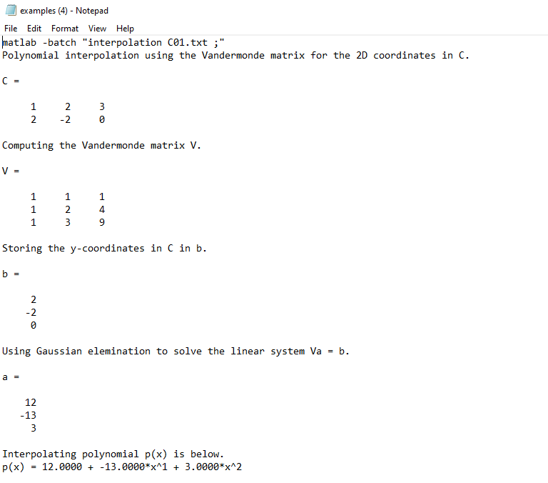 Solved For this assignment, image of example matrix and the | Chegg.com