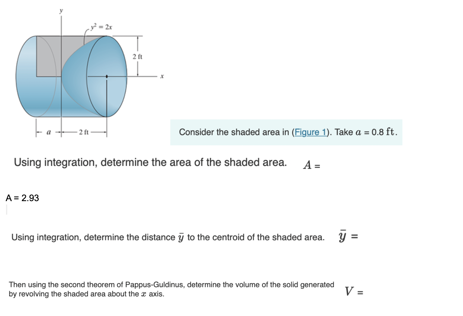 Solved Consider the shaded area in (Figure 1). ﻿Take | Chegg.com