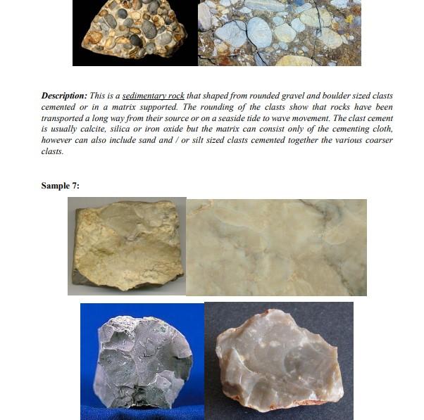 Solved Description: This is a sedimentary rock that shaped | Chegg.com