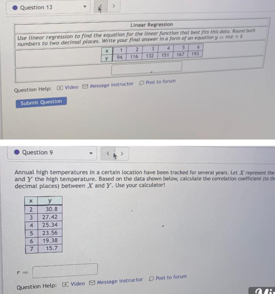 Solved > Question 13 Linear Regression Use linear regression | Chegg.com